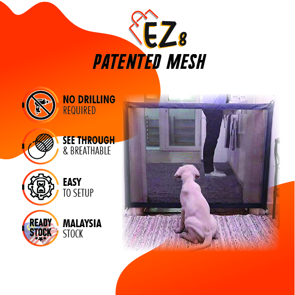Booba Shop - Magic Gate Portable Folding Mesh Pet Safety Gate Fence ...