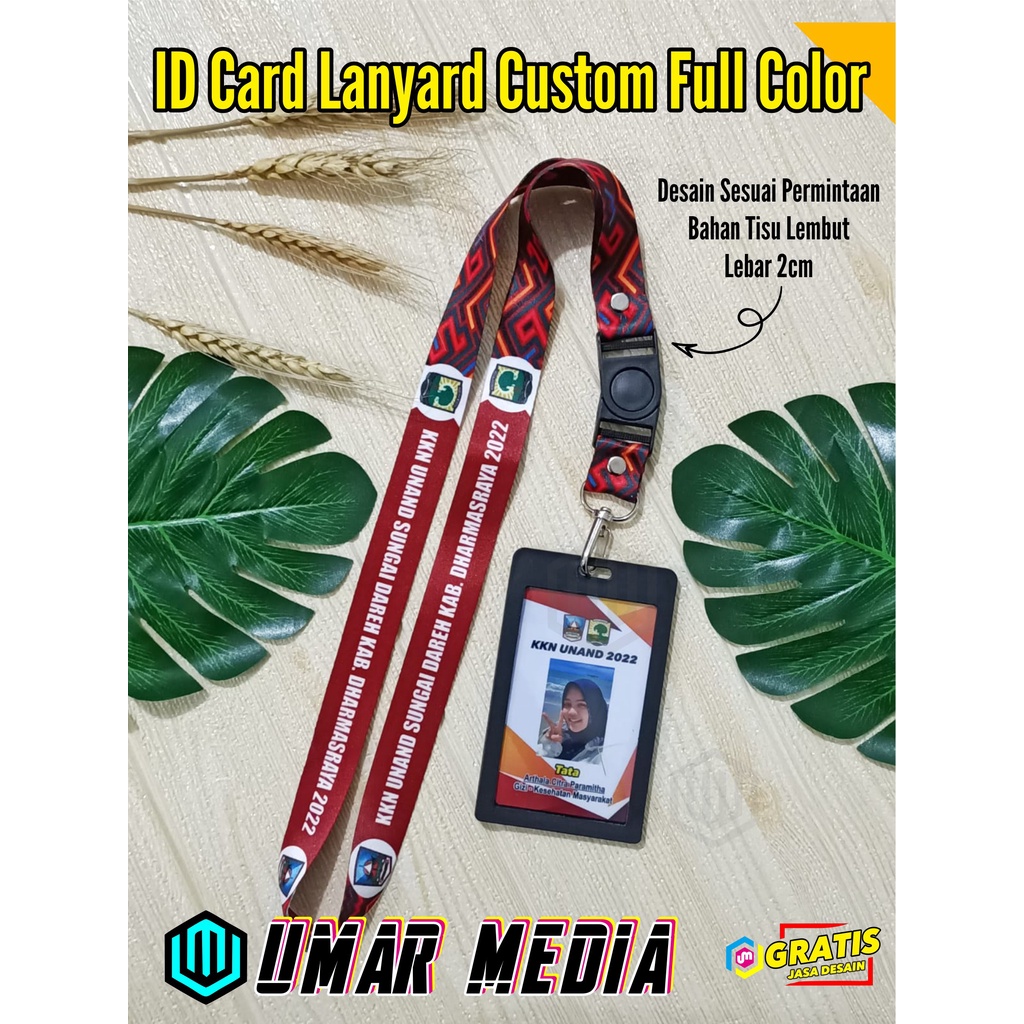 Id CARD CUSTOM Strap LANYARD ID CARD PRINTING 2cm FULL COLOR LANYARD ID ...