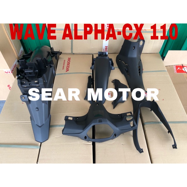 WAVE ALPHA-CX 110 ALL FULL SET INNER FENDER BLACK COVER 100%ORIGANAL ...