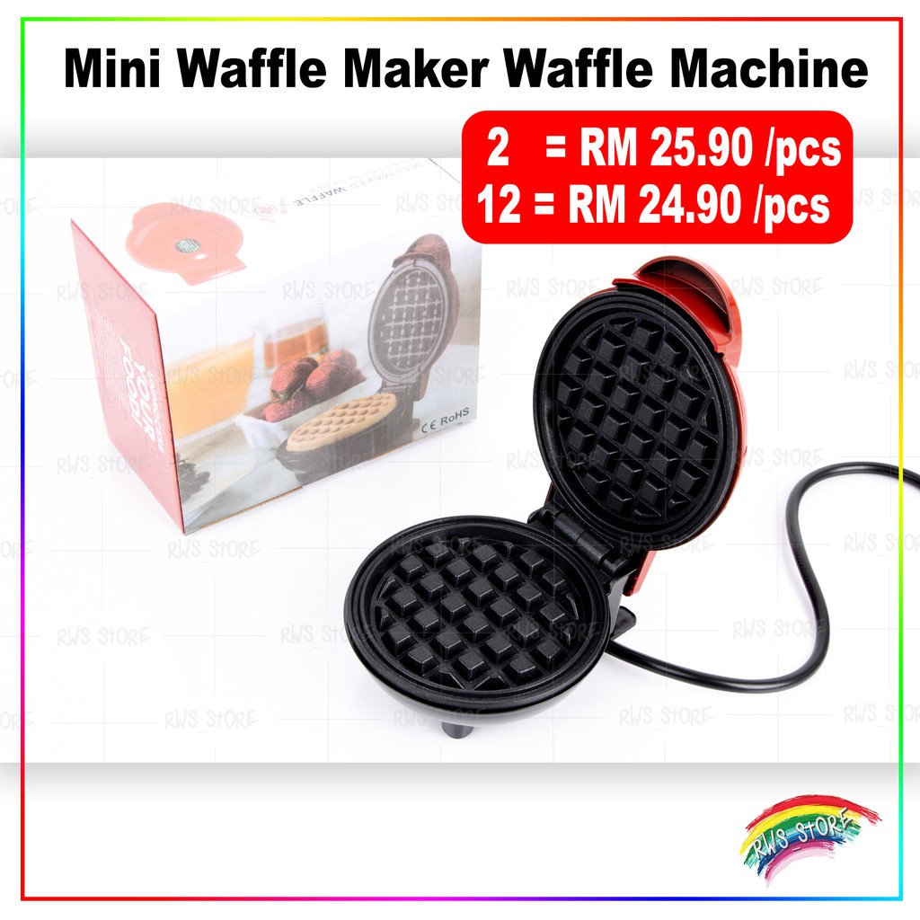 Mini Waffle Maker Waffle Machine 迷你华夫机 Waffle Mini | Shopee Malaysia