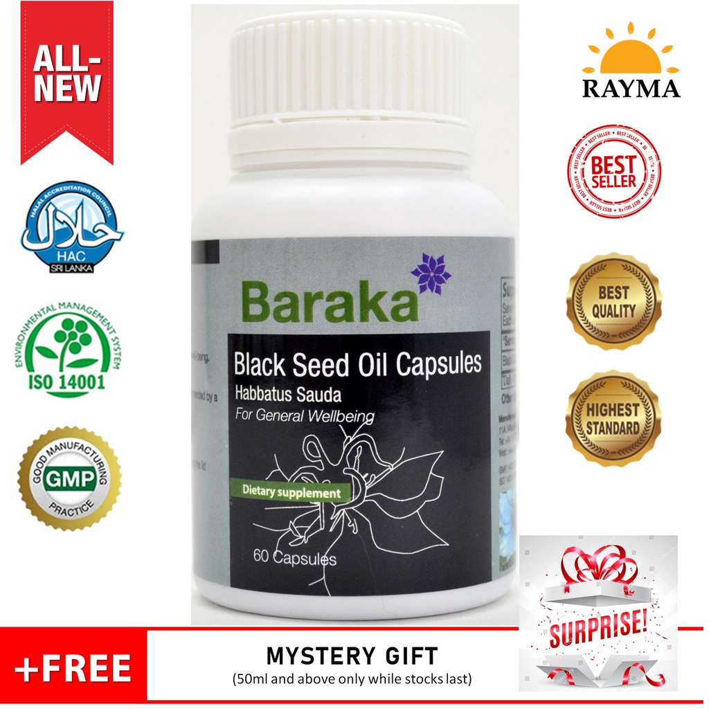 [ ORIGINAL ] BARAKA Black Seed Oil for General Wellbeing, Sri Lanka, 60 ...