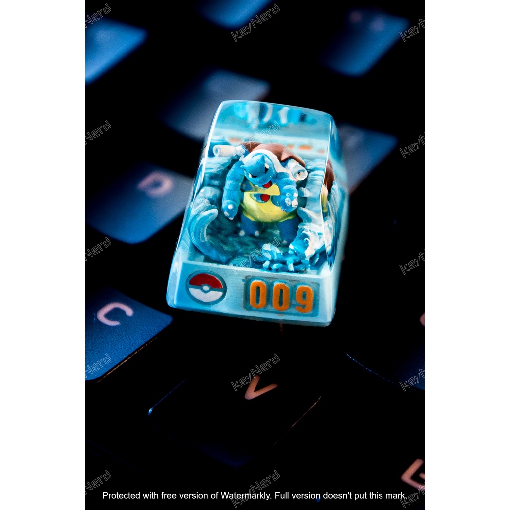 [009 - Blastoise] pokemon resin Keycap - mechanical keyboard button ...