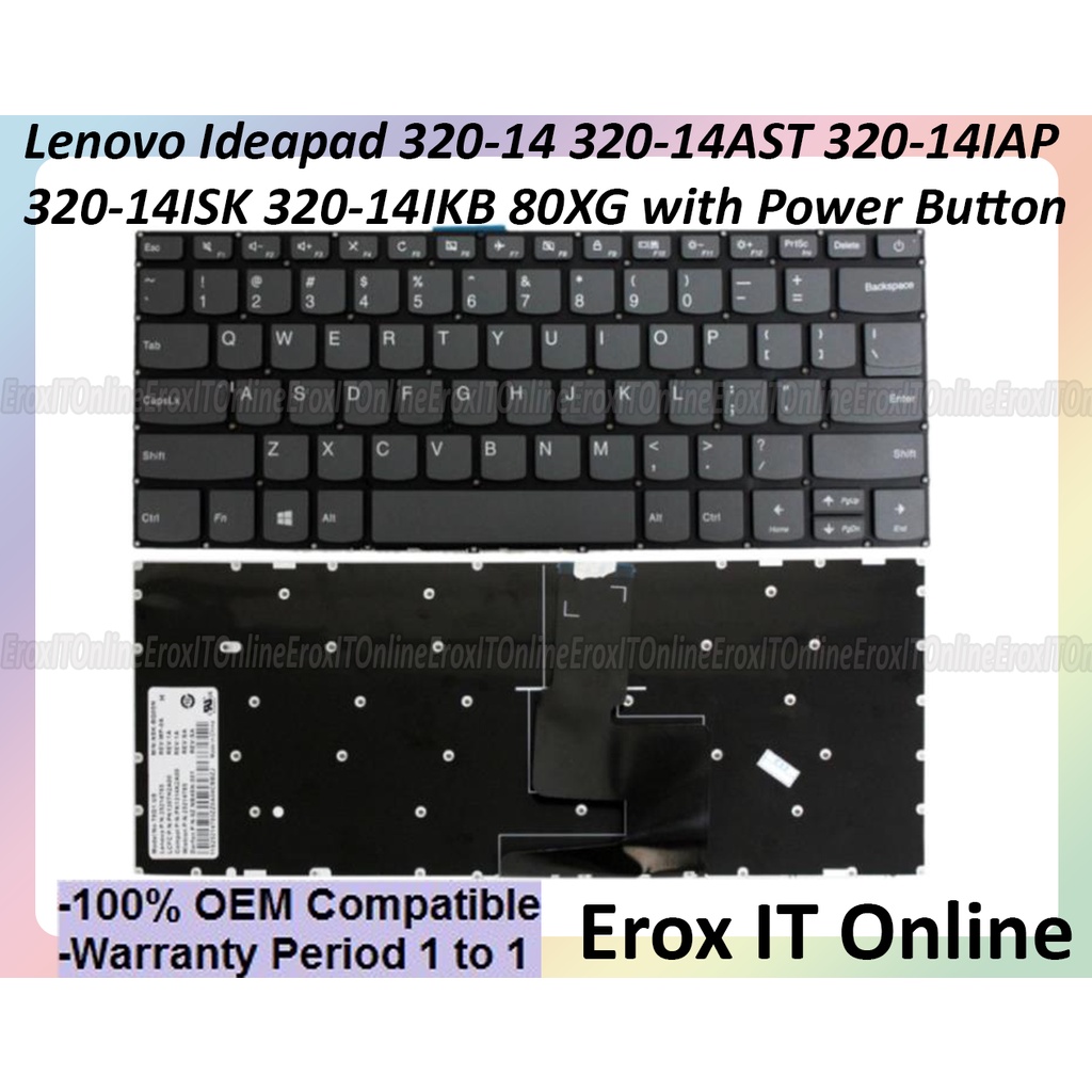 Lenovo IdeaPad 320-14 320-14ISK 320-14IKB 320S-14IKB 320-14AST Keyboard ...