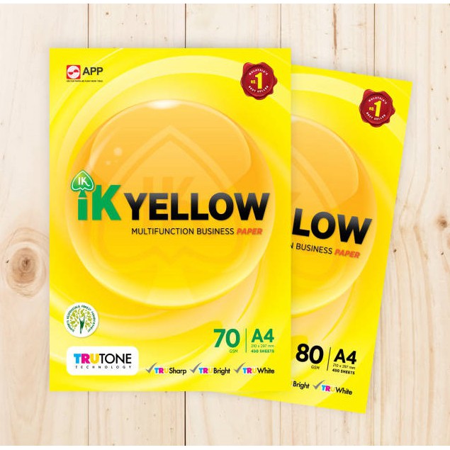 IK Yellow A4 Paper 70gsm & 80gsm (500 sheets) | Shopee Malaysia
