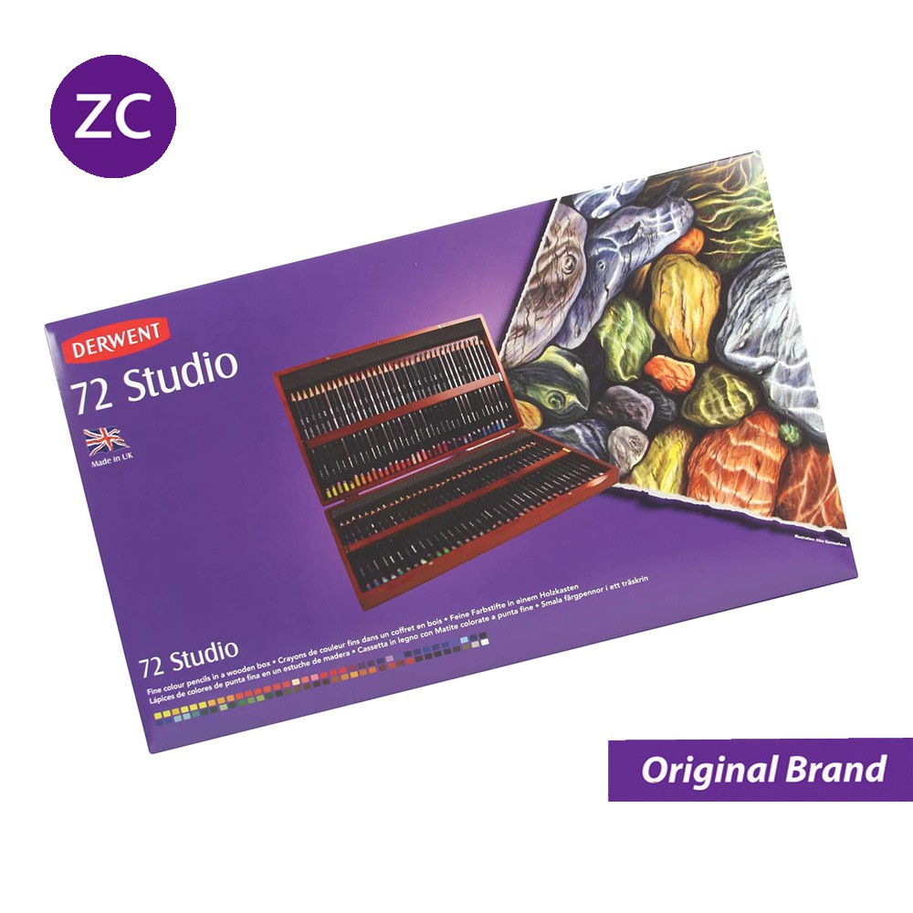 Derwent Studio Fine Colour Pencil 72 Wooden Box | Shopee Malaysia