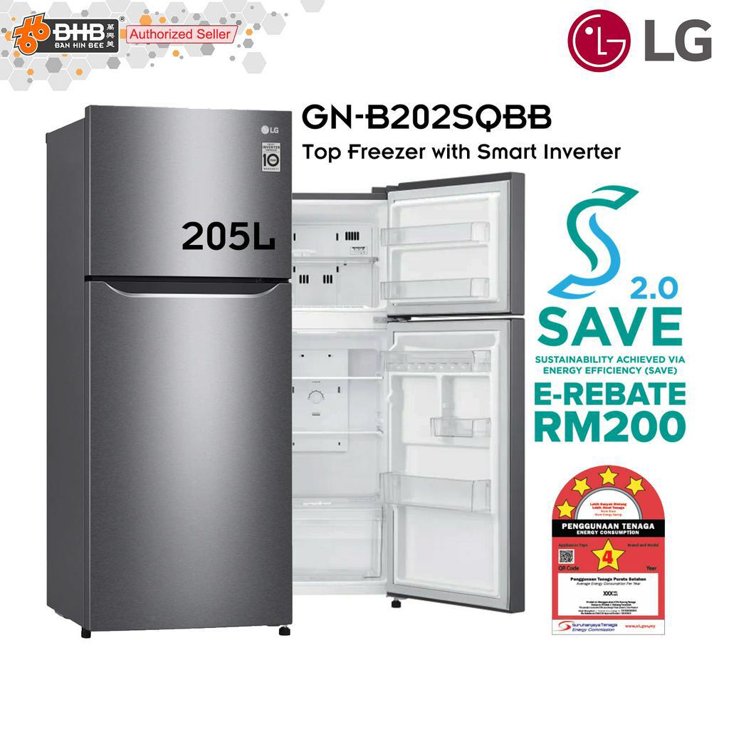 LG GN-B202SQBB 205L Top Freezer Refrigerator with Multi Air Flow ...