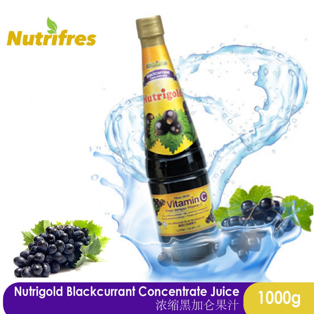 Nutrigold Blackcurrant Concentrate / Cordial - (1000g / 1 Litre ...