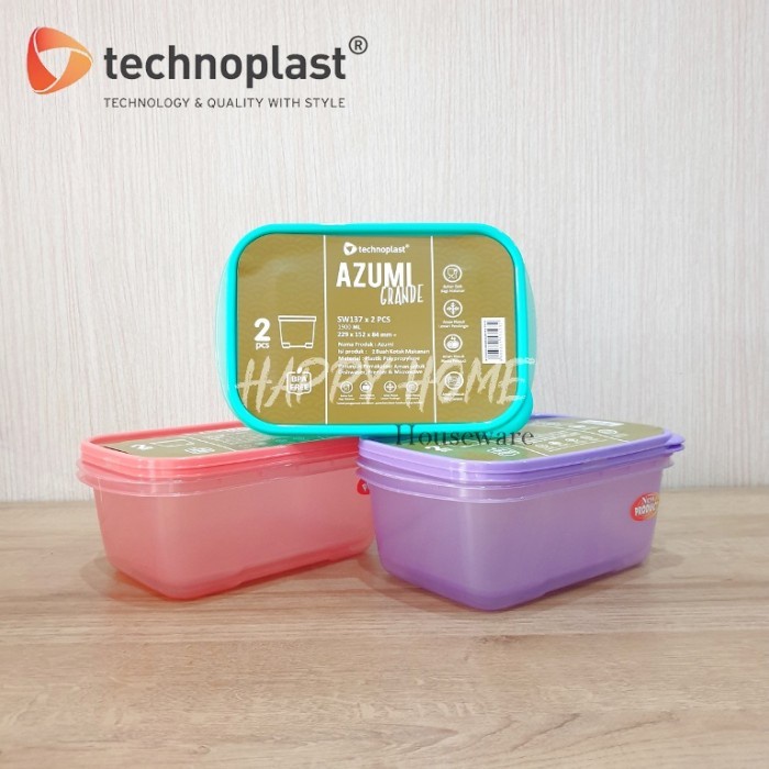 New!! Azumi Set Of 2Pcs1900Ml Freezer/Fridge Storage | Shopee Malaysia