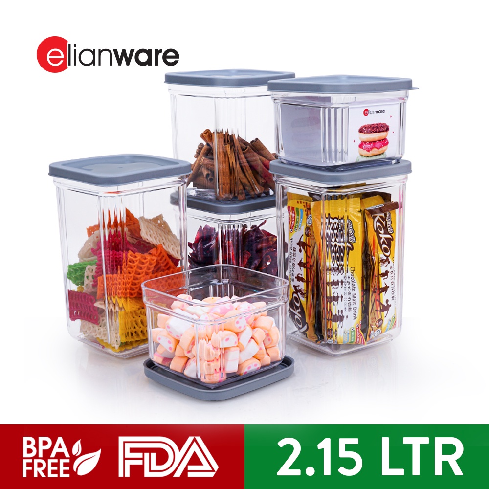 Elianware BPA Free Multipurpose Transparent Airtight Food Container ...