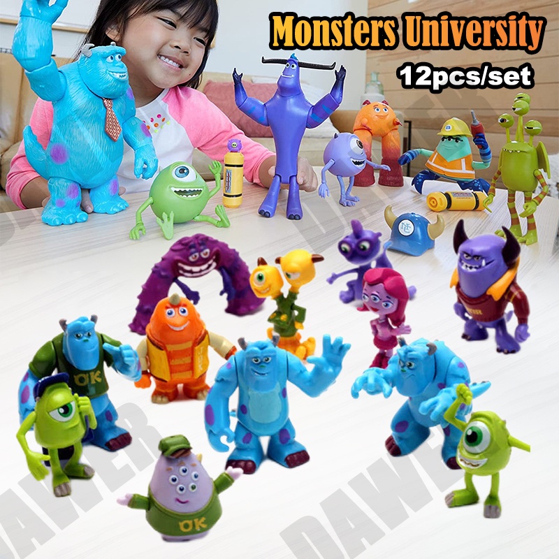 12pcs/set Disney Pixar Anime Movie Monsters University Action Figures ...