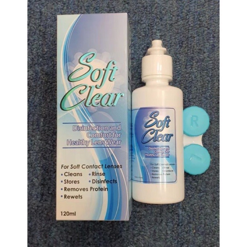 Multi purpose soft clear lens solution 120ml ( free case ) | Shopee ...