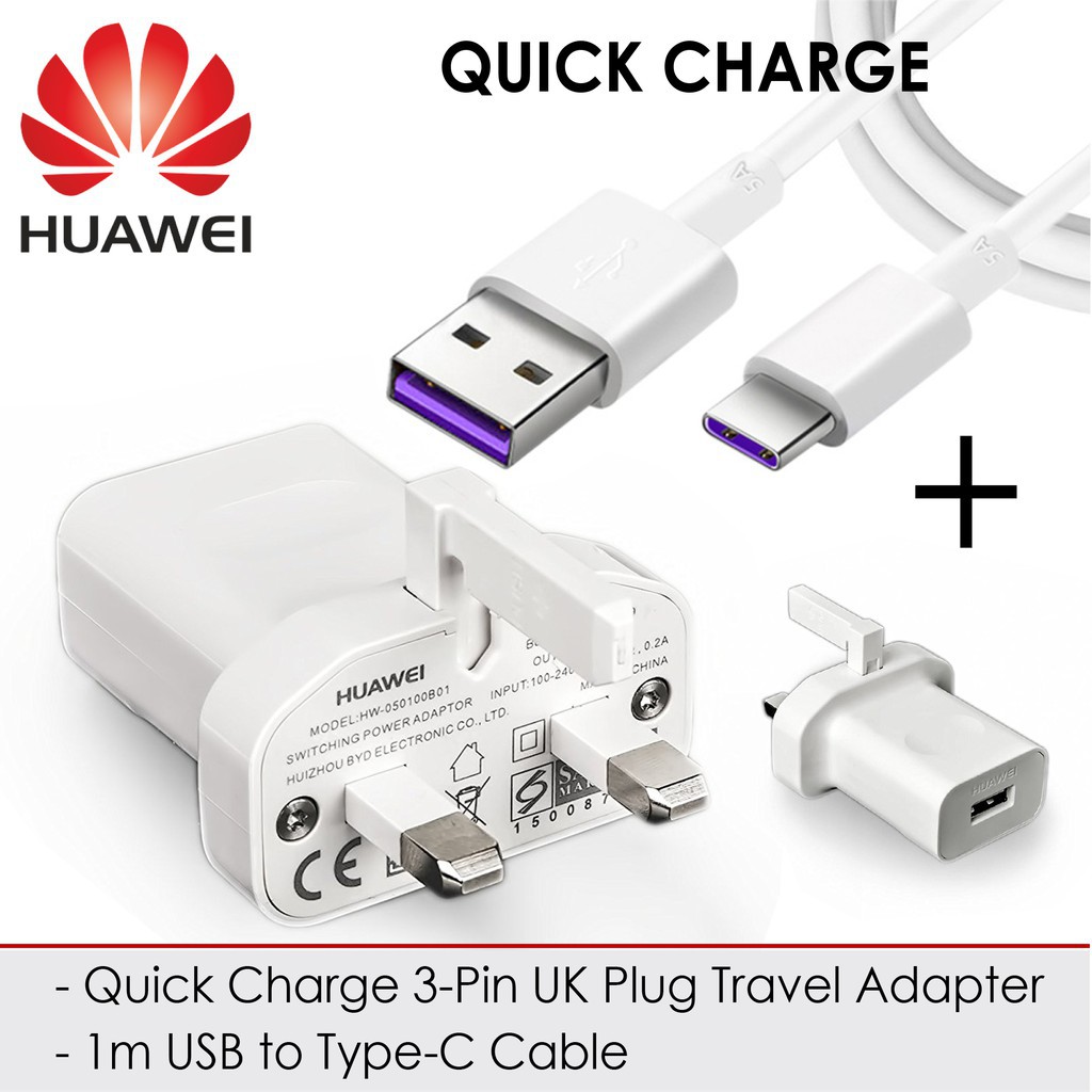 💥PROMOTION💥 100% ORIGINAL HUAWEI 5A SUPER CHARGE CHARGER WITH TYPE-C ...