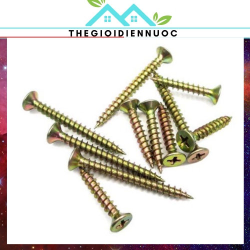 Wood screws, screws used to shoot wood and plaster, types from 1f5 - 5f, yellow, wide teeth ...