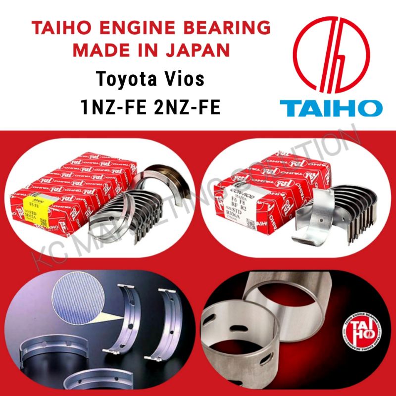Original TAIHO Main Bearing Set / Con Rod Bearing Set (Size STD) Toyota ...