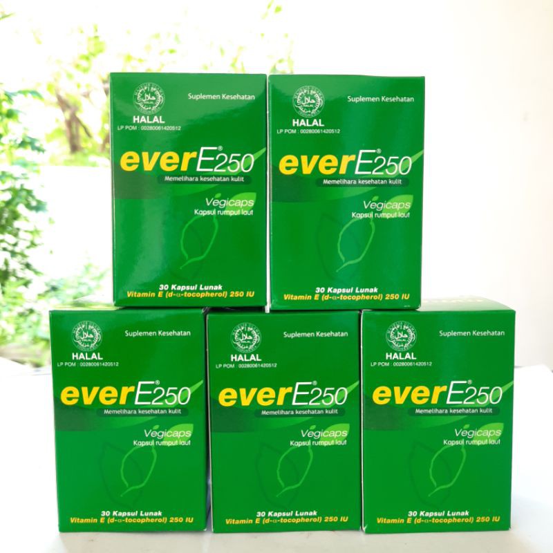 Ever E 250 contains 30 capsules (vitamin E / food supplement) | Shopee ...