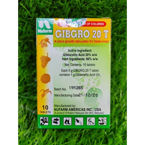 NUFARM GIBGRO 20T (1pcs/1 biji/5 gram) / Gibberellic acid 20% 赤霉素 ...