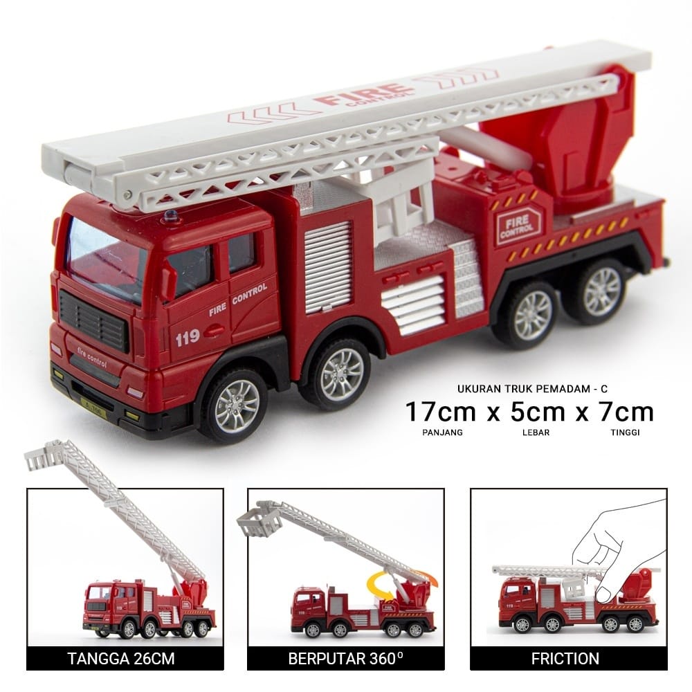 MESIN End Of Year "Spryz Construx Diecast Fire Engine Series 1:55 Scale ...