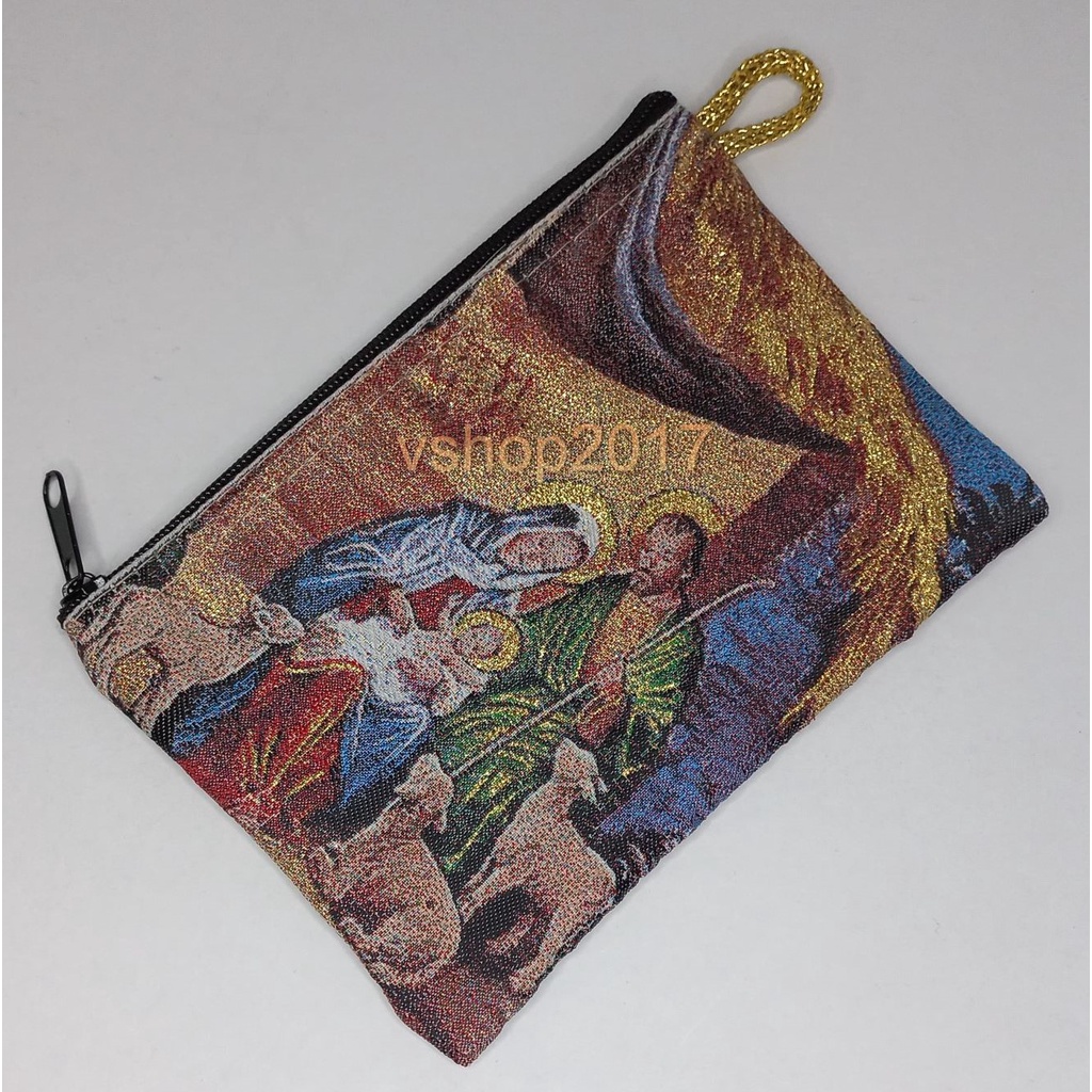 Vintage themed image of the Holy Family Woven Rosary Purse/Coin Purse ...