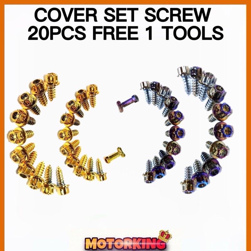20pcs SCREW COVER SET PLASTIC WITH FREE 1 TOOLS COVER SET SCREW ...