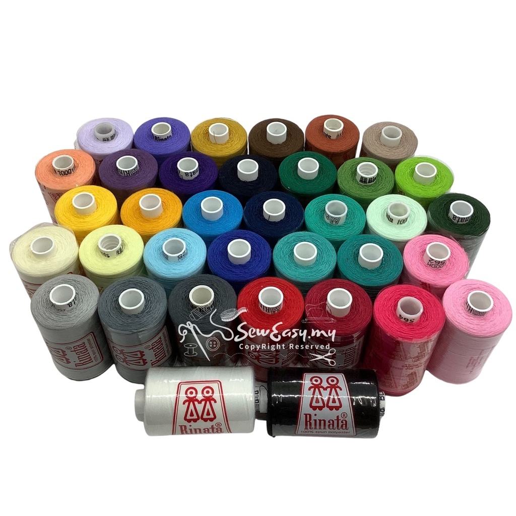 Rinata 1000meter Benang Jahit Biasa Spun Polyester Thread | Shopee Malaysia