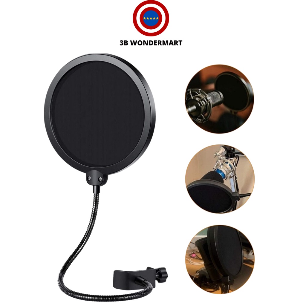 MPF-6 Clamp On Microphone Pop Bilayer Spray Guard | Shopee Malaysia
