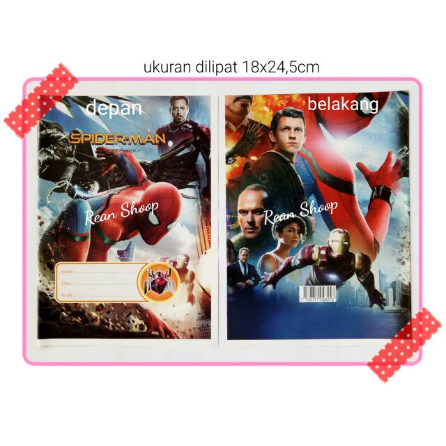MATA Book Cover For Small Children's School Textbook spiderman spider ...