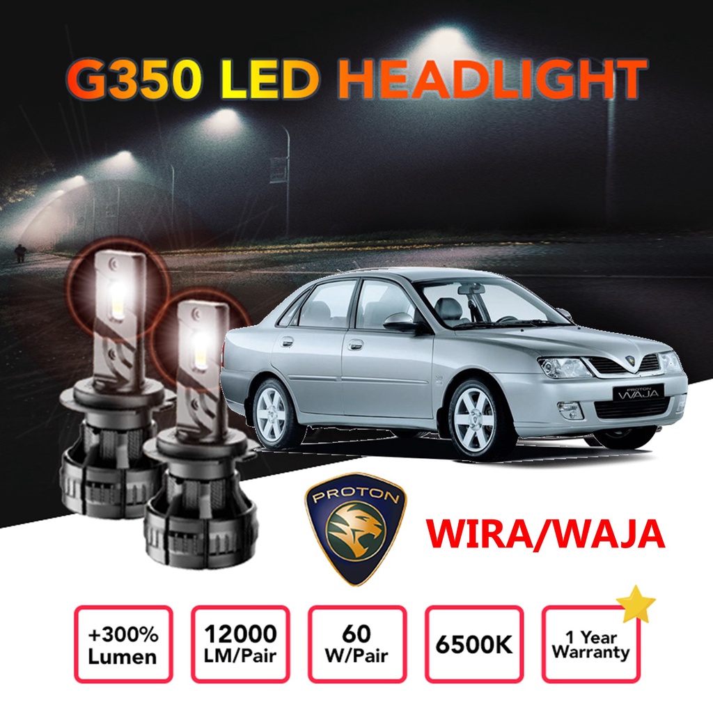 [PROTON] Wira/Waja 1 Year Warranty Car LED Headlight Bulb H1 H4 Hi/Lo ...