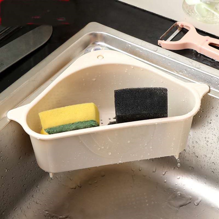 Triangle Sink Drainer Kitchen Corner Hanging Suction Drain Basket ...