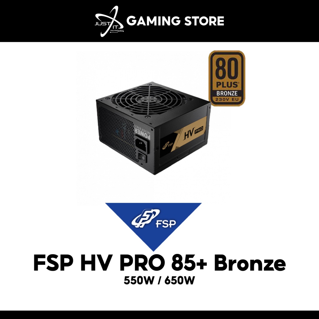FSP HV PRO 85+ ( 550W / 650W ) 80PLUS 80+ BRONZE POWER SUPPLY (FSP550 ...