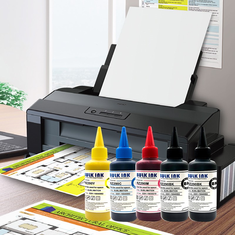 Epson L1300 A3 Ink Tank Printer Heat Press Package with 1 Set 5 Colors ...