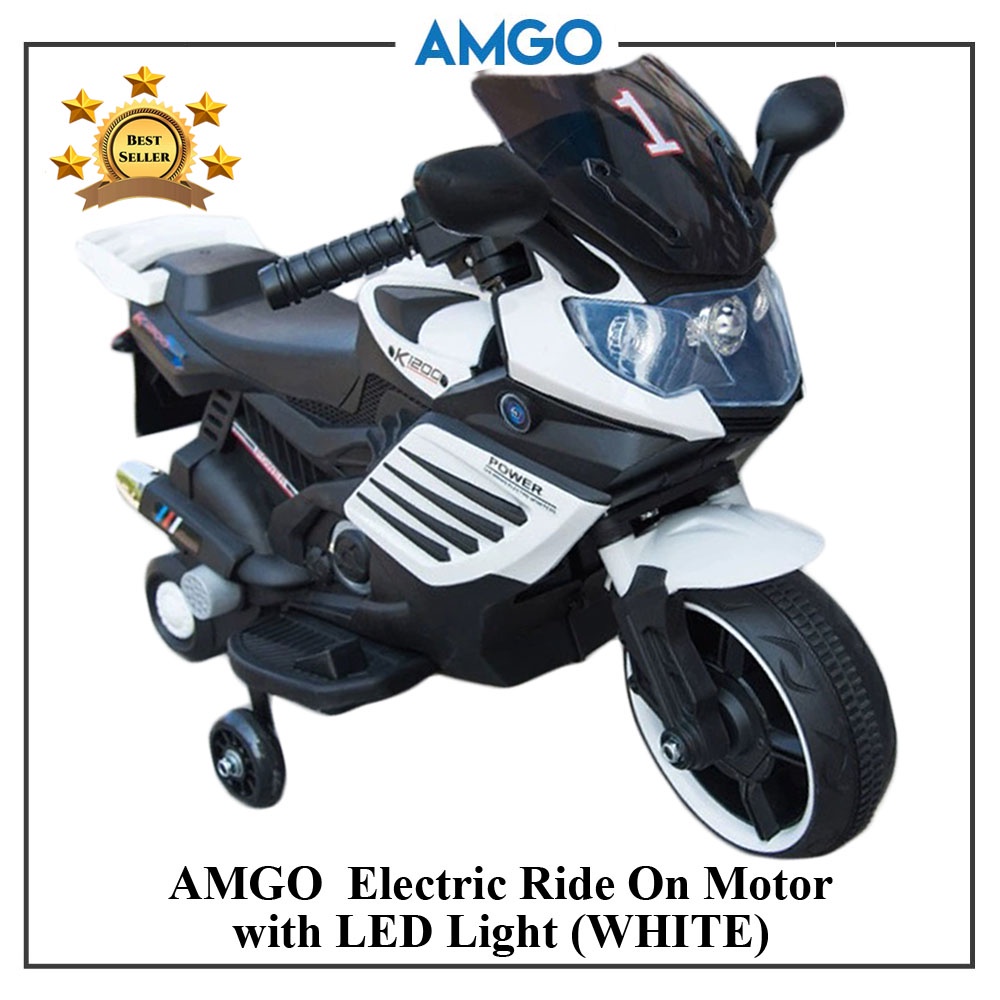 AMGO (GRADE A)【With Light Wheel】Ride On Kids Motor Bike Electric Motor ...