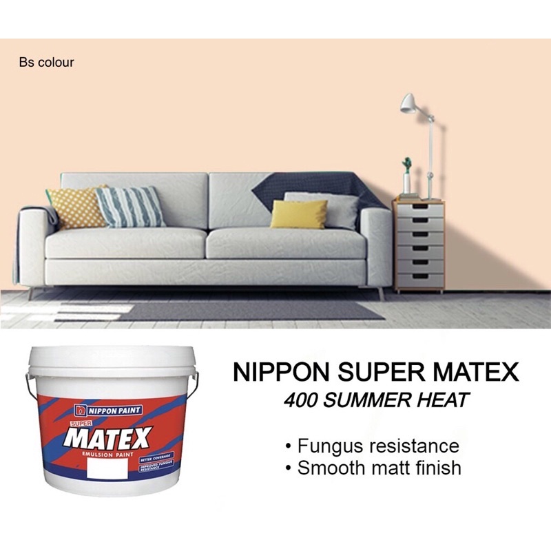 7L Nippon Super Matex Cat Dalaman Rumah Dinding Batu Emulsion Paint ...