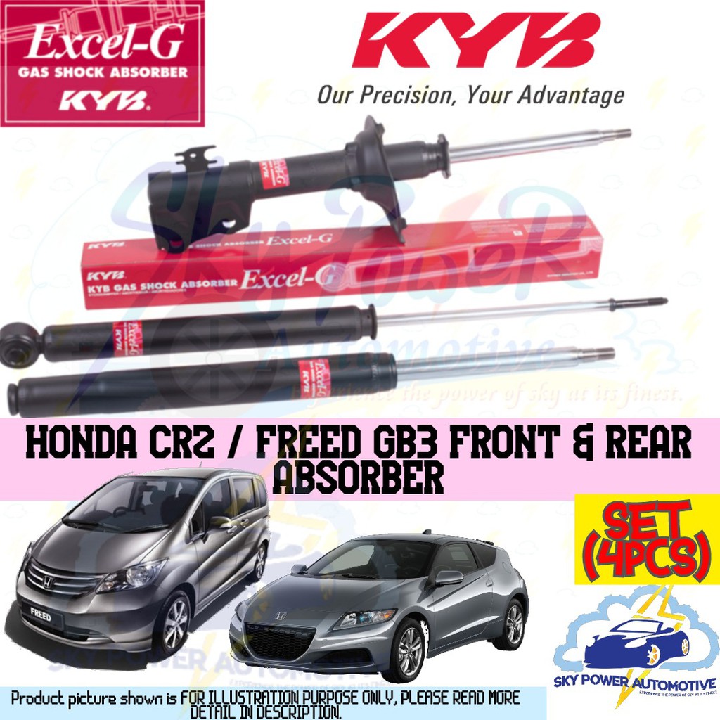 HONDA CRZ / FREED GB3 (2013~) KAYABA (KYB) EXCEL-G GAS SHOCK ABSORBER (SET 4PCS) | Shopee Malaysia