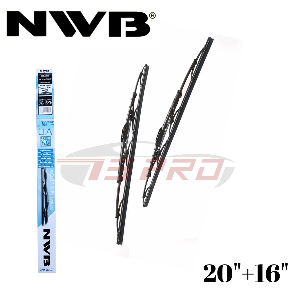 NWB Aqua Graphite (20"+16") Wiper Blade - Perodua Myvi 1.3 1.5 (2005-2010year) / Toyota Avanza ...
