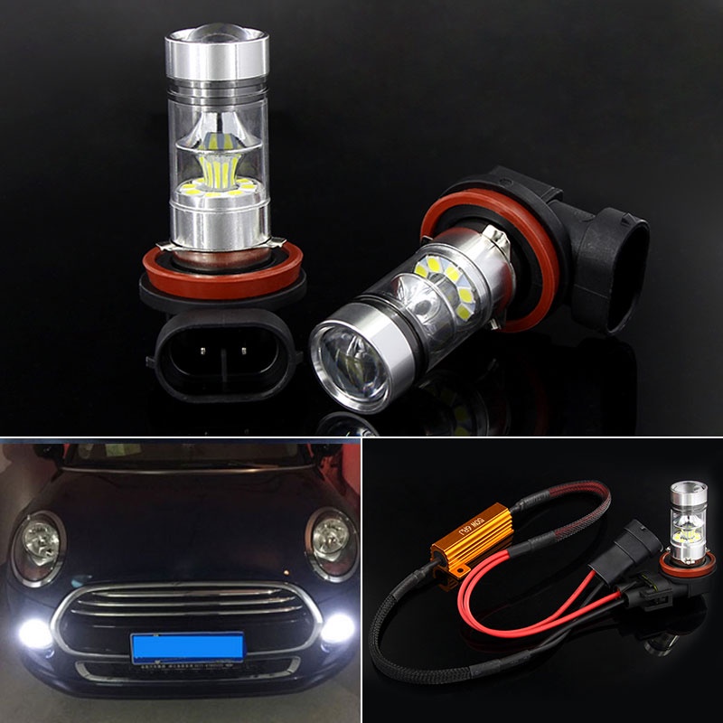 2pcs Canbus NO Error H11 H8 LED Bulbs Car Fog Lights For Mini Cooper ...