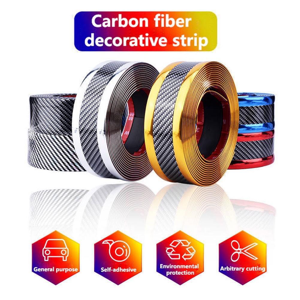 5CM Car Sticker 5D 6D Carbon Fiber Universal Styling Car Side Protector ...