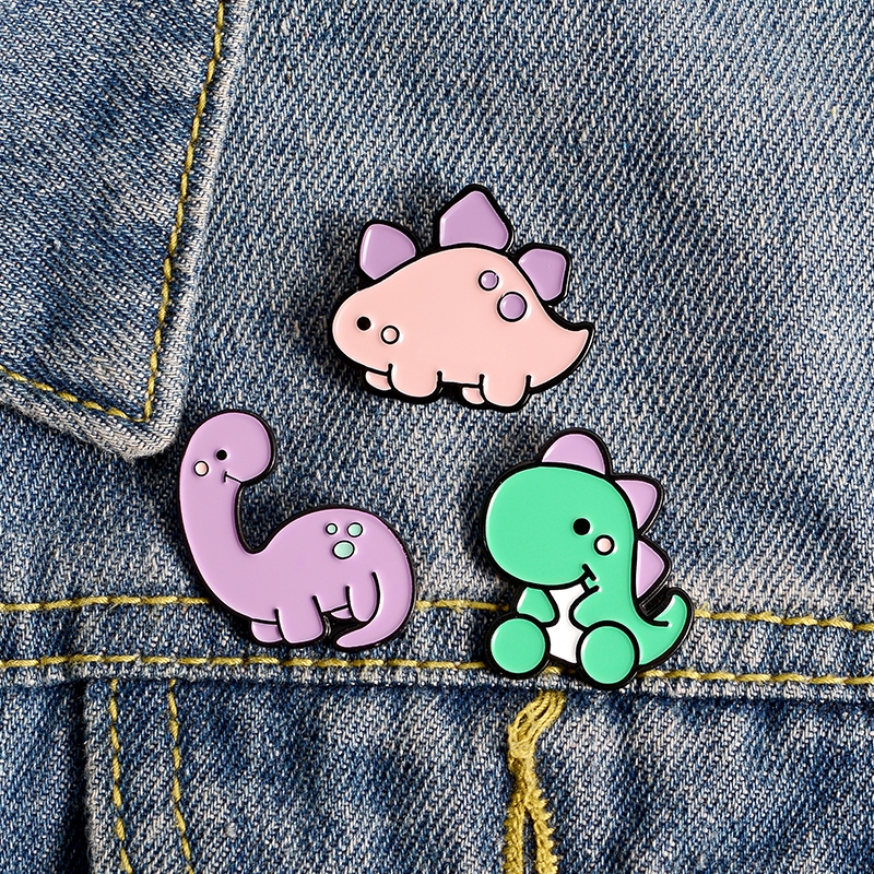Lovely Pink Stegosaurus Diplodocus Jurassic Animal Brooch Dinosaur ...