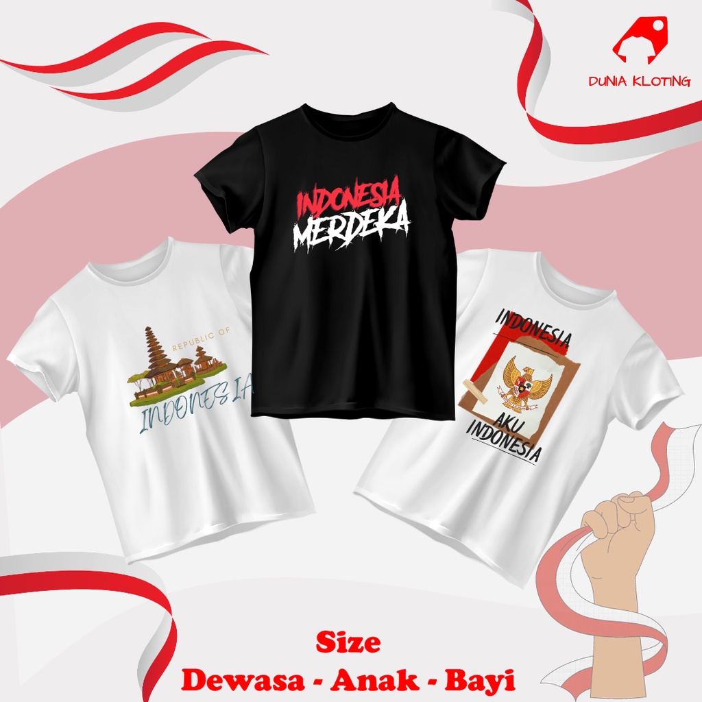 Merdeka Indonesia T-Shirt/Indonesian Diversity Clothes/Merdeka ...