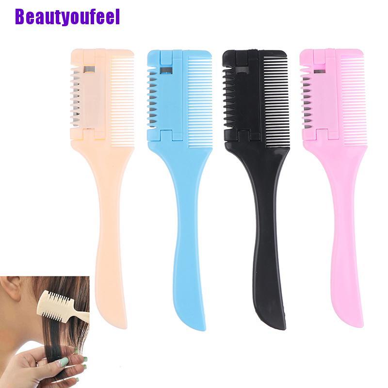 *Beautyoufeel Double Sides Hair Cutting Thinning Hair Razor Comb ...