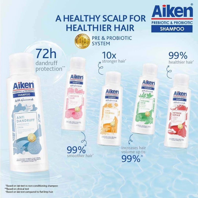 Aiken Anti Dandruffsmooth Hairanti Hair Fallvolume Hairintense Repair Shampoo Shopee Malaysia