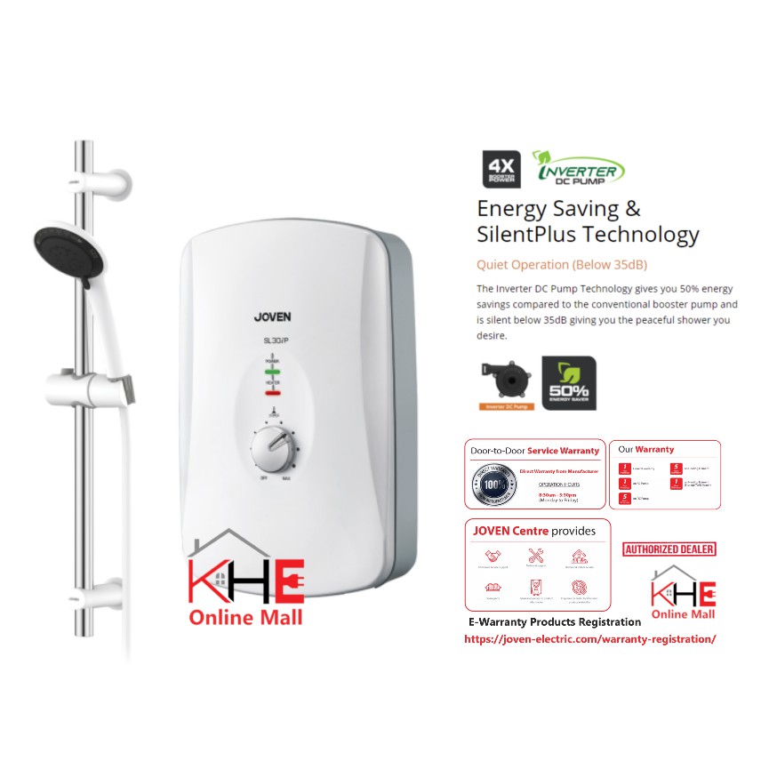 JOVEN SL30iP Instant Water Heater with DC INVERTER PUMP | Shopee Malaysia