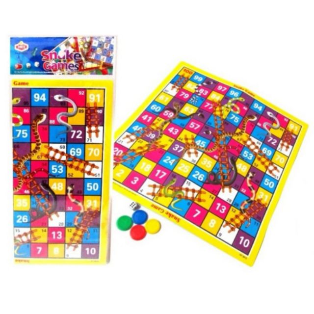 Economic snake and ladders games big size 35 x 35 cm Game Ular | Shopee ...
