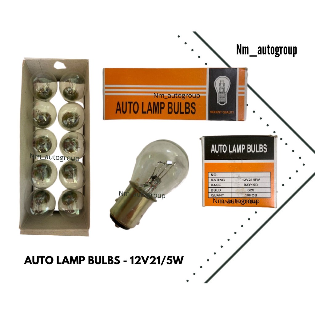 Auto Lamp Bulb 12V21/5W - 1 Box (10pcs) | Shopee Malaysia
