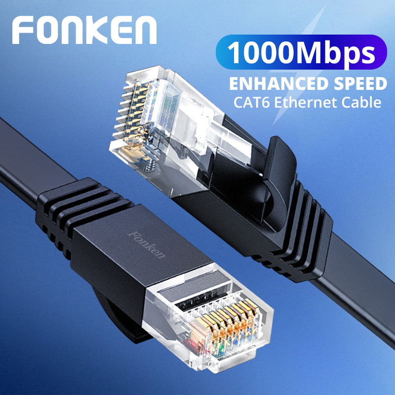 Fonken Router Cable Flat Ethernet Cable Rj45 Modem Router Cable Network ...