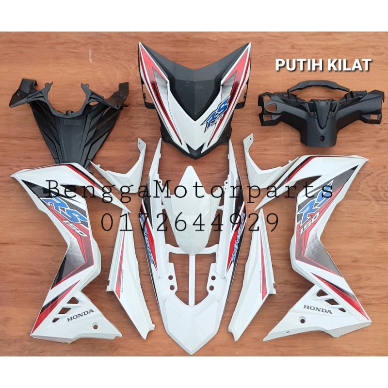 Rs150 V1&V2 Cover Set Custom Putih Kilat | Shopee Malaysia