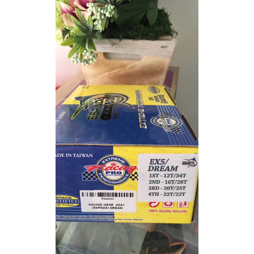 ESPADA GEARBOX GEAR BOX FULL SET RACING HONDA EX5 HP DREAM WAVE100 WAVE 100 PNP | Shopee Malaysia