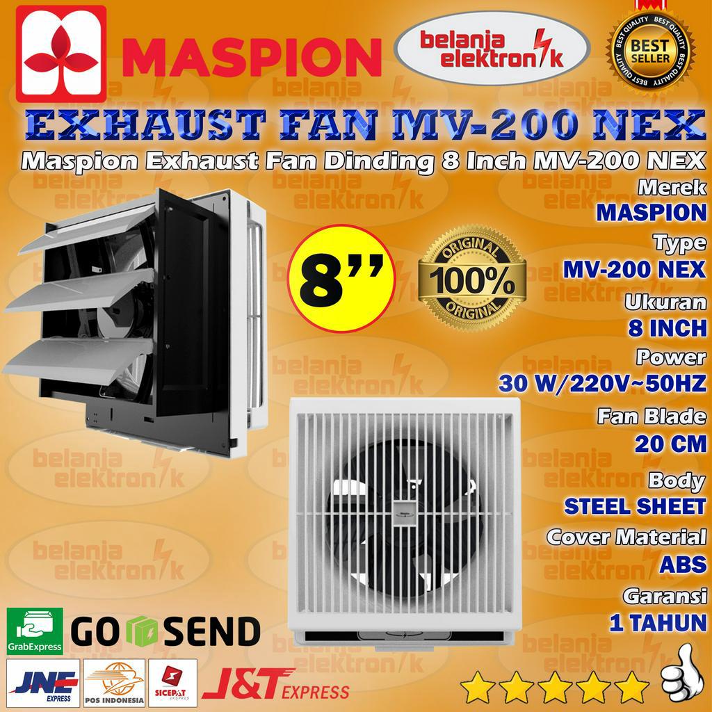 MASPION EXHAUST FAN WALL MV-200 NEX 8 INCH | Shopee Malaysia