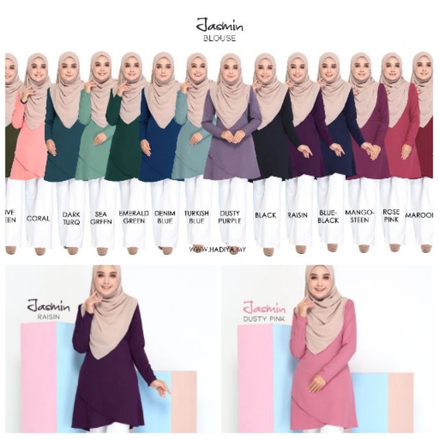 🎉🎉 BLOUSE JASMIN BLOUSE MUSLIMAH BLOUSE LABUH 🎉🎉MUNAZA | Shopee Malaysia