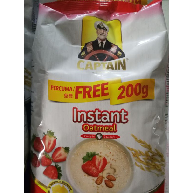 Captain Oats Instant Oatmeal/Quick Cook Oatmeal 800g, Instant Rolled ...