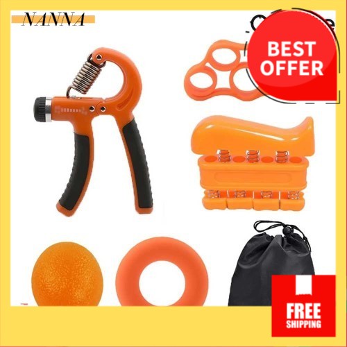 5pcs/set Adjustable Hand Grip Set Finger Forearm Strength Muscle Heavy ...